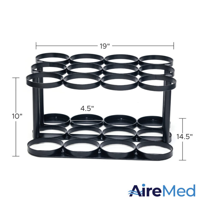 AireMed Oxygen Tank Cylinder Rack – Holds 6, 8 or 12 (E,D,C/M9) Tanks ...