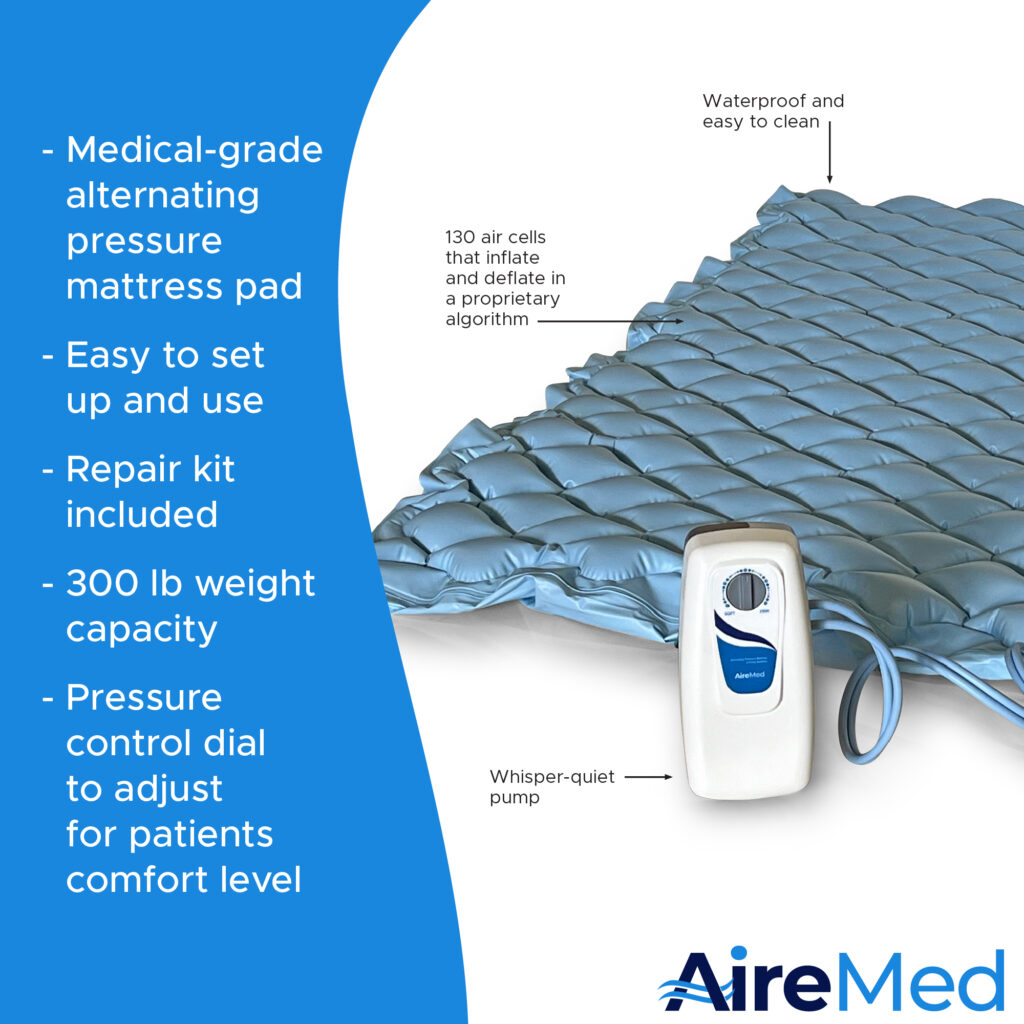 AireMed Alternating Air Pressure Mattress Pad With Ultra Quiet Electric ...