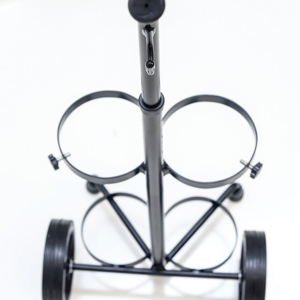 Dual D/E Oxygen Cylinder Cart w/Adjustable Handle & Durable Powder ...