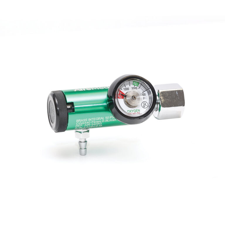 AireMed Oxygen Tank Regulator 0-25LPM, CGA-870 Gauge Flow Rate - AireMed