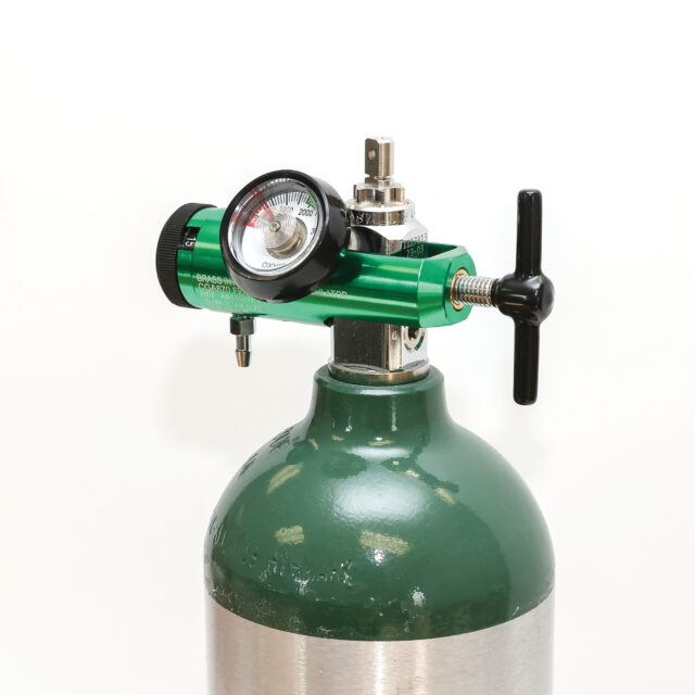 AireMed Oxygen Tank Regulator 0-15LPM, CGA-870 Gauge Flow Rate - AireMed